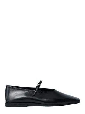JIL SANDER Leather Flat Shoes - Black
