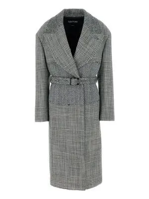 TOM FORD Patterned Belted Coat - Multicolor