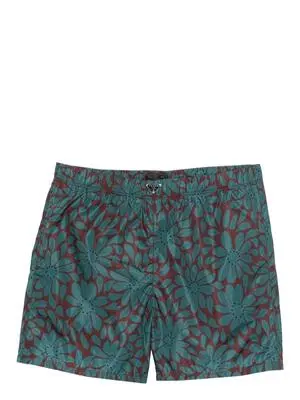 Prada Printed Polyamide Swimsuit - Red