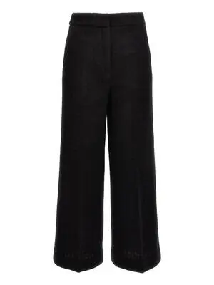 Moschino Cropped Bouclè Pants - Black