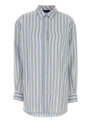 Gucci Silk Striped Shirt - White