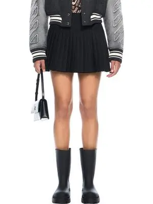 Off-White Big Bookish Logo Pleated Skirt - Black