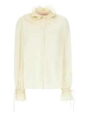 Valentino Garavani Ruffled Collar Long Sleeve Blouse - Multicolor