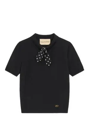 Valentino Garavani Wool Blend Knitwear Jumper - Black