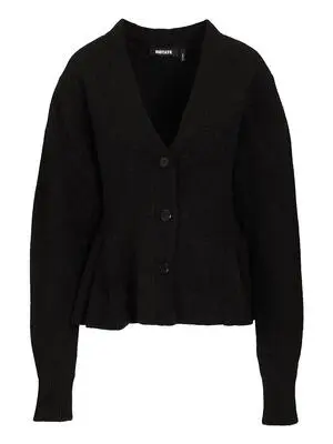 ROTATE BY BIRGER CHRISTENSEN Rotate By Birger Christensen Peplum Cardigan Black