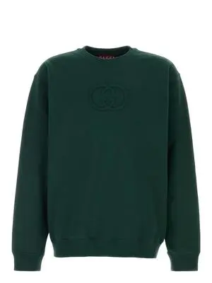 Gucci Bottle Cotton Sweatshirt - Green