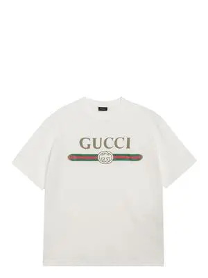 Gucci GUCCI Cotton And Silk T-Shirt White