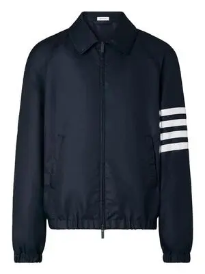 Thom Browne 4-bar Stripe Windbreaker Jacket - Blue