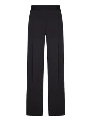 Giorgio Armani Fabric Palazzo Trousers - Black