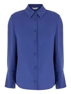 Max Mara MAX MARA Solid Button Up Shirt Multicolor