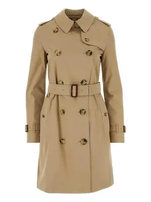 Burberry Beige Cotton Trench Coat - Brown