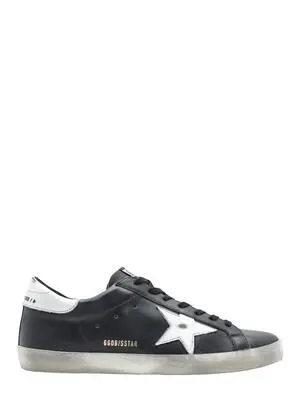 GOLDEN GOOSE Super-star Leather Sneakers - Black