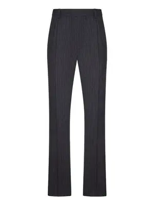 Saint Laurent Herringbone Striped Tailored Trousers - Multicolor