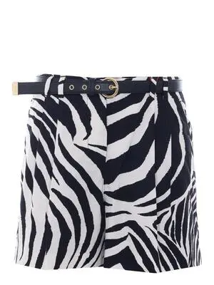 Max Mara Mstnovella Animal Print Shorts - Black