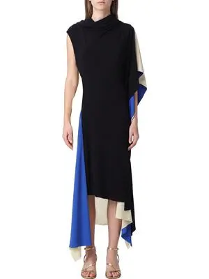 Loewe Asymmetric Viscose Dress - Multicolor
