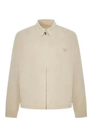 Prada PRADA Cotton Blouson With Logo Cream