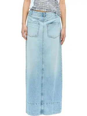 Sportmax Denim Maxi Skirt - Blue