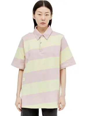 Burberry Striped Ekd Polo Shirt - Pink