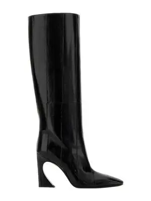 Fendi Leather Arco Boots - Black
