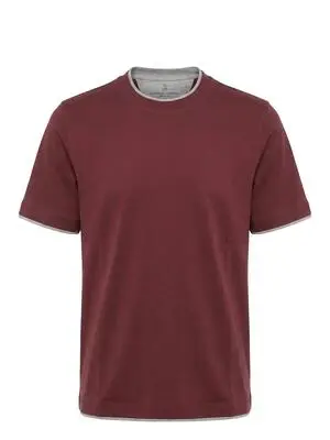 Brunello Cucinelli T-shirt With Faux-layering - Multicolor