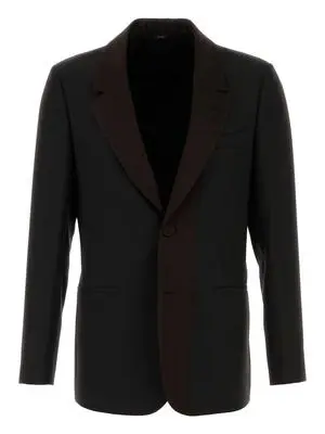 Fendi Dark Gabardine Blazer - Brown