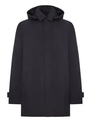 Herno Technical Hooded Coat - Black