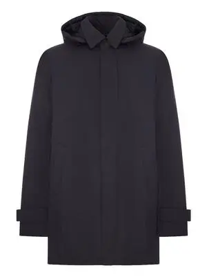 Herno Technical Hooded Coat - Black