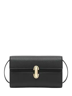 Savette Symmetry Mini Crossbody Bag In Leather - Black