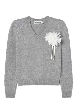 SELF-PORTRAIT Self-Portrait Women Flower Wool Jumper Multicolor