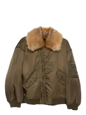 Saint Laurent Fur Bomber Jacket - Multicolor