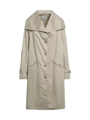 TOTEME Oversize Organic Cotton Trench Coat In Beige - Cream