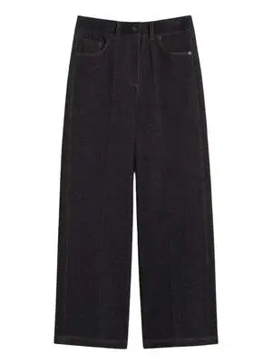 Max Mara Denim-effect Jersey Trousers - Blue