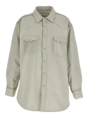 MAISON MARGIELA MAISON MARGIELA Padded Cotton Denim Overshirt