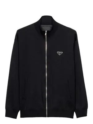 Prada Zip Up Sweater - Black