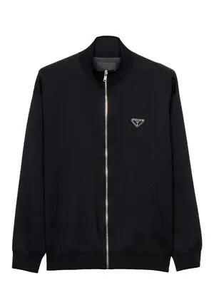 Prada Zip Up Sweater - Black