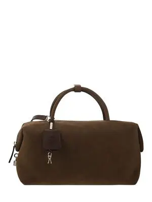 Max Mara Nubuck Leather Satchel - Brown