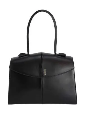 JIL SANDER Linea Leather Tote Bag - Black