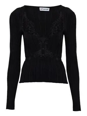SELF-PORTRAIT SELF-PORTRAIT Lace Top Black