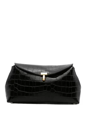 TOTEME Croc-effect Clutch Bag - Brown