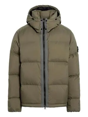 Stone Island Military Ripstop Nylon Zip-up Down Jacket - Green