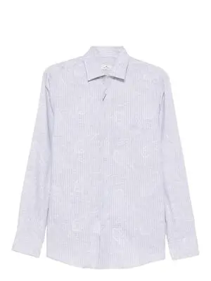 Etro Striped Shirt With Paisley Print - Multicolor