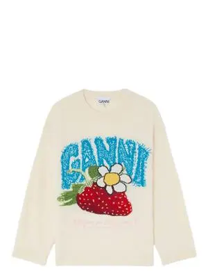 GANNI Wool Crewneck Sweater - Multicolor