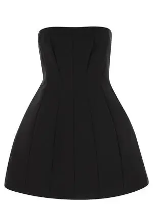 Max Mara Betel Sablé Bustier Dress - Black