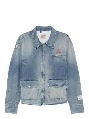GALLERY DEPT. Distressed Denim Zip-up Jacket - Blue