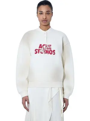Acne Studios ACNE STUDIOS Logo Embroidered Sweatshirt Multicolor