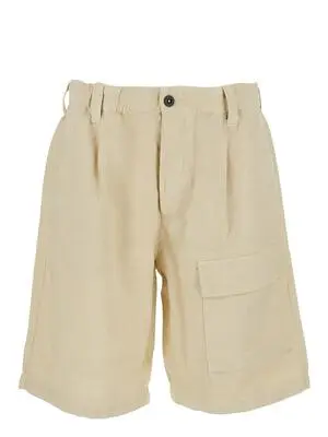 C.P. COMPANY Linen Bermuda Shorts - Multicolor