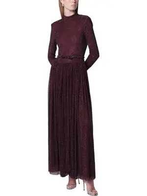 SELF-PORTRAIT Rhinestone Dress - Red