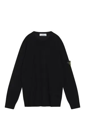 Stone Island Virgin Wool Crew-neck Sweater - Blue