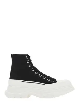 Alexander McQueen Canvas Tread Slick Sneakers - Black