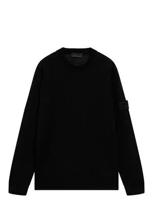 Stone Island Wool Crew-neck Sweater - Black